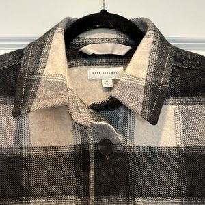 Free Assembly | Jackets & Coats | Free Assembly Black Cream Plaid ...